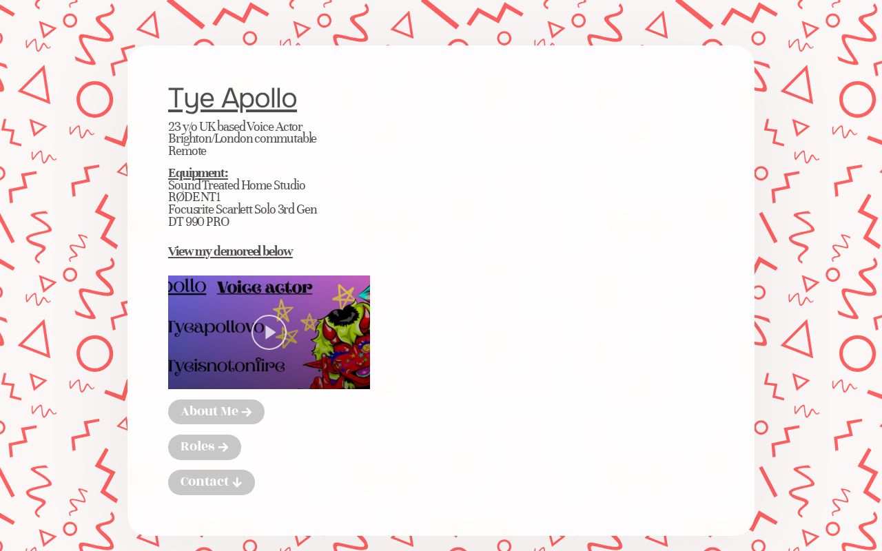 Tye Apollo Voice Actor